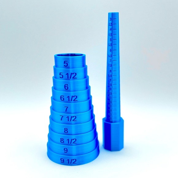 Jewelry | Tardis Blue Bracelet And Ring Sizer Set 3d Printed | Poshmark